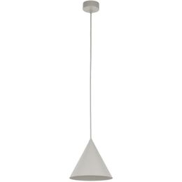 Licht-Erlebnisse Hängeleuchte Metall E27 rund ø 19 cm h: max. 155 cm Beige Retro Design Pendelleuchte