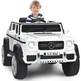 Costway - 12V Mercedes-Benz Maybach Kinderauto mit 2,4G-Fernbedienung, Elektroauto mit MP3, Musik, Hupe und LED-Leuchten, Jeep Auto 2,5-5,5km/hm,