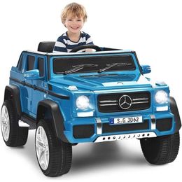 Costway - 12V Mercedes-Benz Maybach Kinderauto mit 2,4G-Fernbedienung, Elektroauto mit MP3, Musik, Hupe und LED-Leuchten, Jeep Auto 2,5-5,5km/hm,