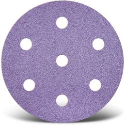 Purple hd Klett-Schleifscheiben, 90 mm, 7-Loch, f. Exzenterschleifer, Keramik-Mix (50 Stk.) K180 - Menzer