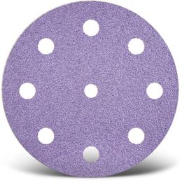 Purple hd Klett-Schleifscheiben, 125 mm, 9-Loch, f. Exzenterschleifer, Keramik-Mix (50 Stk.) K320 - Menzer