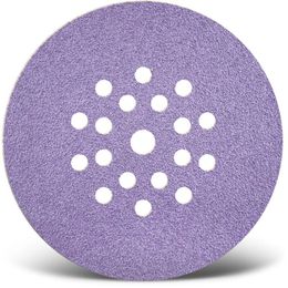 Purple hd Klett-Schleifscheiben, 225 mm, 19-Loch, f. Trockenbauschleifer, Keramik-Mix (25 Stk.) K100 - Menzer