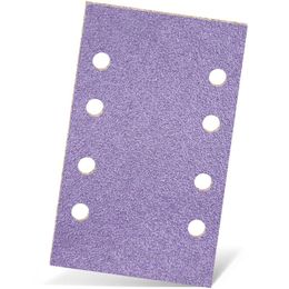 Purple hd Klett-Schleifblätter, 133 x 80 mm, 8-Loch, f. Schwingschleifer, Keramik-Mix (50 Stk.) K400 - Menzer