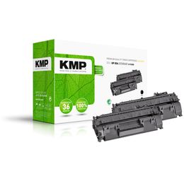 KMP Toner H-T235D schwarz kompatibel zu HP 05A (CE505D), 2er-Set