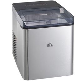 HOMCOM Eiswürfelmaschine, 15 kg/24h 1,6 L Eiswürfelbereiter Ice Maker Schwarz