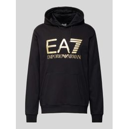 EA7 Emporio Armani Hoodie mit Label-Print Modell 'SPRAY'