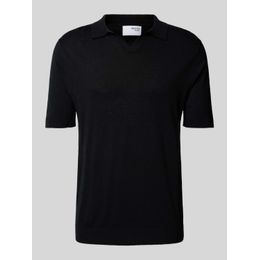 Selected Homme Slim Fit Leinen-Poloshirt mit Umlegekragen Modell 'LAKE'