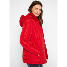 bonprix Leichte Steppjacke mit abnehmbarer Kapuze, rot