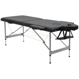 HOMCOM Massageliege höhenverstellbarer Massagebett max. 130 kg Belastbar Schwarz