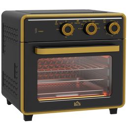 HOMCOM Minibackofen 20L, Pizza-Ofen mit Umluft, Heißluftofen mit Backblech