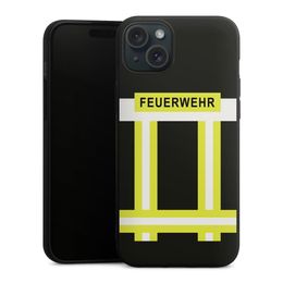 DeinDesign iPhone 15 Plus Handy Premium Silikon H&uuml;lle Handyh&uuml;lle schwarz Case Fire Fighters Job Fire Fighter Silikon Premium Case