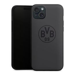 DeinDesign iPhone 15 Plus Handy Premium Silikon H&uuml;lle Handyh&uuml;lle schwarz Case Bvb Borussia Dortmund Logo Silikon Premium Case