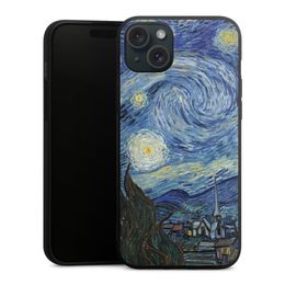 DeinDesign iPhone 15 Plus Handy Premium Silikon H&uuml;lle Handyh&uuml;lle schwarz Case The Starry Night Kunst Silikon Premium Case