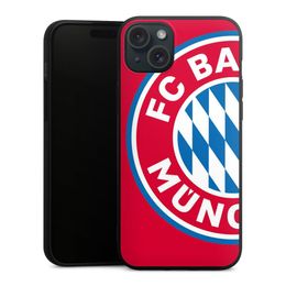 DeinDesign iPhone 15 Plus Handy Premium Silikon H&uuml;lle Handyh&uuml;lle schwarz Case Official Licensed Product Fcb Fc Bayern M&uuml;nchen Silikon Premium Case