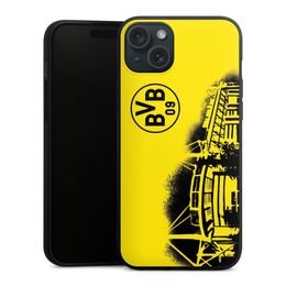 DeinDesign iPhone 15 Plus Handy Premium Silikon H&uuml;lle Handyh&uuml;lle schwarz Case Stadium Bvb Borussia Dortmund Silikon Premium Case