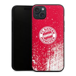 DeinDesign iPhone 15 Plus Handy Premium Silikon H&uuml;lle Handyh&uuml;lle schwarz Case Fcb Fc Bayern M&uuml;nchen Official Licensed Product Silikon Premium Case