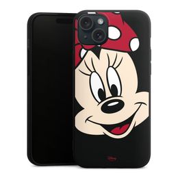 DeinDesign iPhone 15 Plus Handy Premium Silikon H&uuml;lle Handyh&uuml;lle schwarz Case Disney Minnie Mouse Official Licensed Product Silikon Premium Case