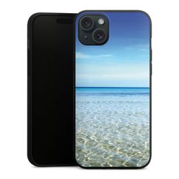 DeinDesign iPhone 15 Plus Handy Premium Silikon H&uuml;lle Handyh&uuml;lle schwarz Case Urlaub Sky Ocean Silikon Premium Case