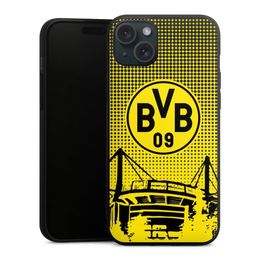 DeinDesign iPhone 15 Plus Handy Premium Silikon H&uuml;lle Handyh&uuml;lle schwarz Case Bvb Stadium Borussia Dortmund Silikon Premium Case