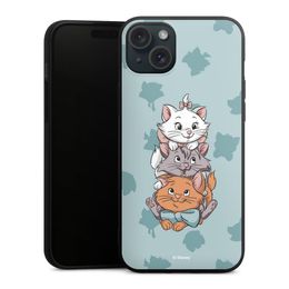 DeinDesign iPhone 15 Plus Handy Premium Silikon H&uuml;lle Handyh&uuml;lle schwarz Case Disney Aristocats Cat Silikon Premium Case