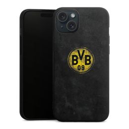 DeinDesign iPhone 15 Plus Handy Premium Silikon H&uuml;lle Handyh&uuml;lle schwarz Case Bvb Borussia Dortmund Merchandise Silikon Premium Case