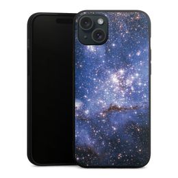 DeinDesign iPhone 15 Plus Handy Premium Silikon H&uuml;lle Handyh&uuml;lle schwarz Case Galaxy Weltall Weltraum Silikon Premium Case