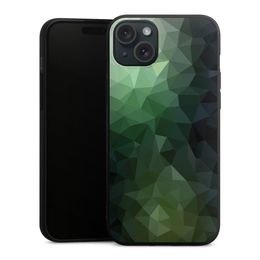 DeinDesign iPhone 15 Plus Handy Premium Silikon H&uuml;lle Handyh&uuml;lle schwarz Case Tarnmuster Geometric Mosaic Silikon Premium Case