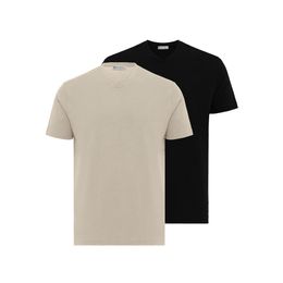 Dandalo T-Shirt Herren Gr&ouml;&szlig;e M beige / schwarz