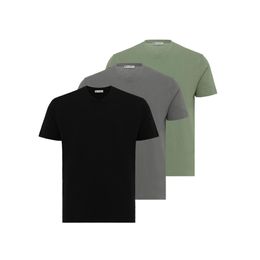 Dandalo Shirt Herren Gr&ouml;&szlig;e L dunkelgrau / oliv / schwarz