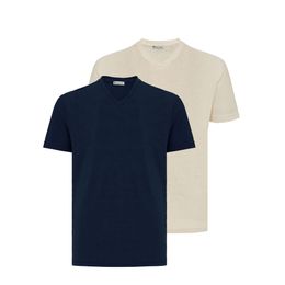 Dandalo Shirt Herren Gr&ouml;&szlig;e M navy / wei&szlig;meliert