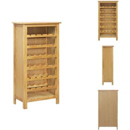 vidaXL - Weinregale - Living Weinschrank 56 x 32 x 110 cm Massivholz Eiche - Braun