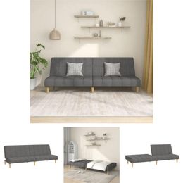 The Living Store - Schlafsofa 2-Sitzer Hellgrau Stoff - Sofas - Grau