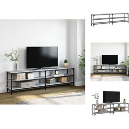 vidaXL TV-Möbel - Living TV-Schrank Grau Sonoma 180x30x50 cm Holzwerkstoff und Metall - Grau