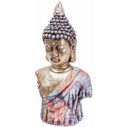 TrendLine - Dekofigur Buddha 51 x 27 cm gold blau rot Dekofigur