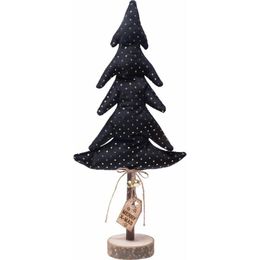 TrendLine Dekofigur Tannenbaum 38 x 17 cm schwarz-gold Dekofigur