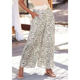 Lascana Damen Webhose, Gr&uuml;n, Gr. 36, Sommerhosen, Material: Polyester