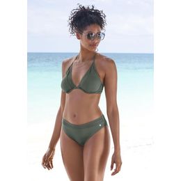 s.Oliver Bikini-Hose 'Aiko' grün Gr. 32. Mit Häkelkante