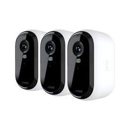 ARLO Essential 2K Outdoor Kamera, &Uuml;berwachungskamera wei&szlig;/schwarz, 3er, Set, WLAN, 4 MP