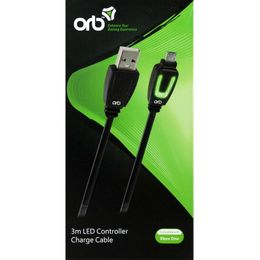 ORB XBox One 3m LED Controller Charge Cable - Charging cable for wireless game controller - Microsoft Xbox One