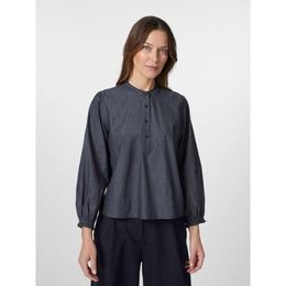 Christiane Strobel Damenbluse Chambray L Blau