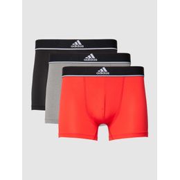 adidas Sportswear Trunks mit elastischem Logo-Bund im 3er-Pack
