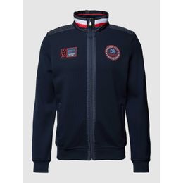Christian Berg Sweatjacke mit Label-Patches