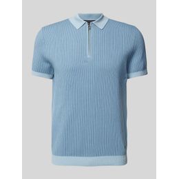 JOOP! Slim Fit Poloshirt mit Reißverschluss Modell 'Simeono'