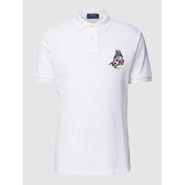Polo Ralph Lauren Slim Fit Poloshirt mit Motiv-Stitching