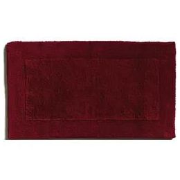 Möve Badematte MÖVE "Loft" Badematten Gr. rechteckig (60cm x 100cm), Baumwolle, rot (ruby)