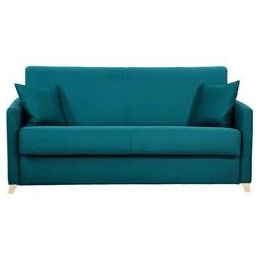 Miliboo Pfauenblau skandinavisches 3-Sitzer-Sofabett SKANDY