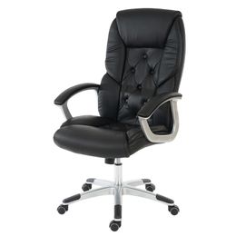 MCW Profi-B&uuml;rostuhl H42 XXL, Chefsessel Drehstuhl, 150kg belastbar Kunstleder ~ schwarz