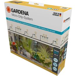 Gardena Tropfer Micro-Drip-System Tropfbewässerung Set Terrasse, 30 Pflanzen
