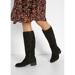 bonprix Stiefel, schwarz, Gr.38, Sch&ouml;ner Stiefel im Casual-Look