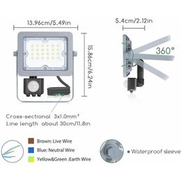 Led leuchtturm mit natürlichem kältesensor slim outdoor 10W 20W 30W-20W kalt